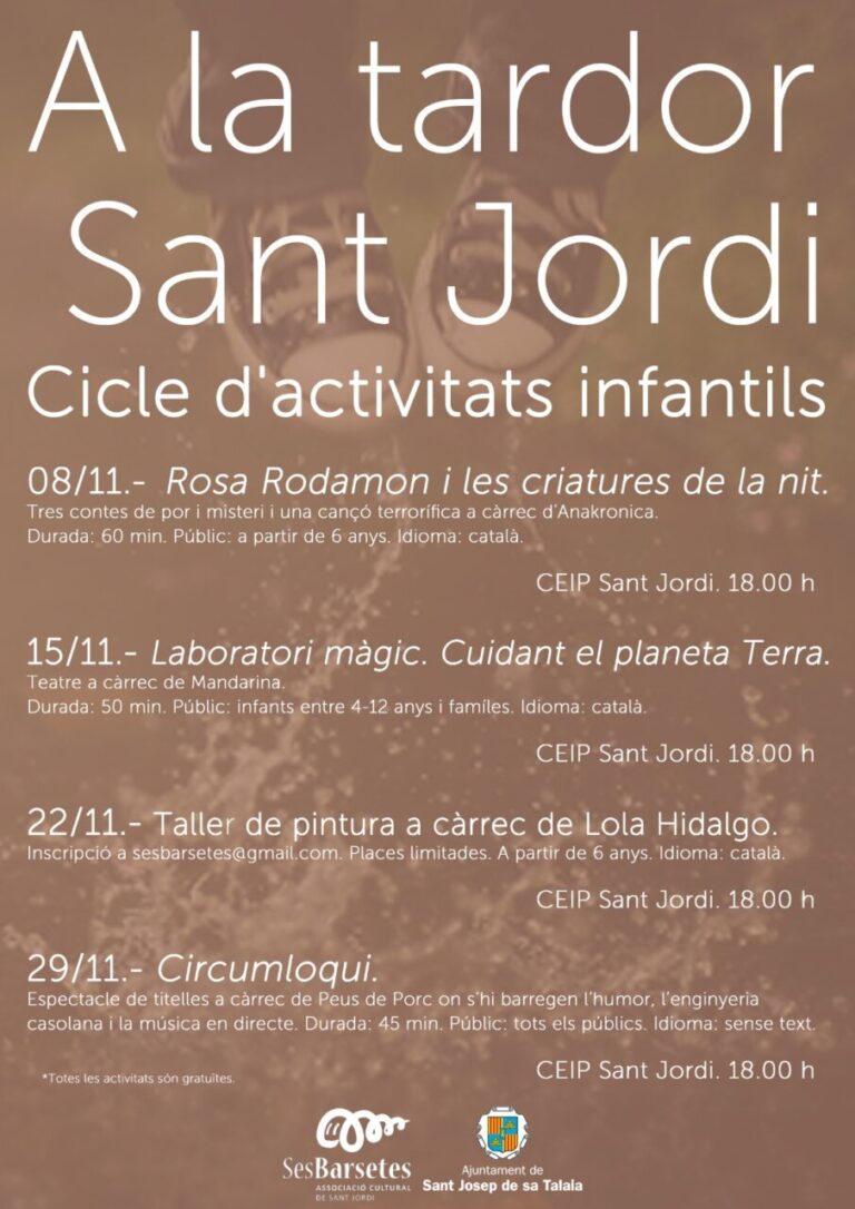 In autumn, Sant Jordi - Family cultural cycle in Sant Josep - La Voz De ...